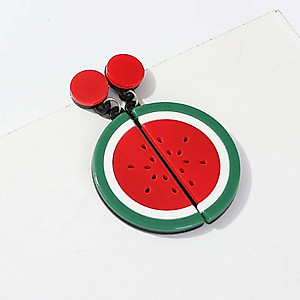 Fashion Earrings For Women,Funny Watermelon Lemon Strawberry Fruit Series Dangle Ear Studs Earrings - Cherry**