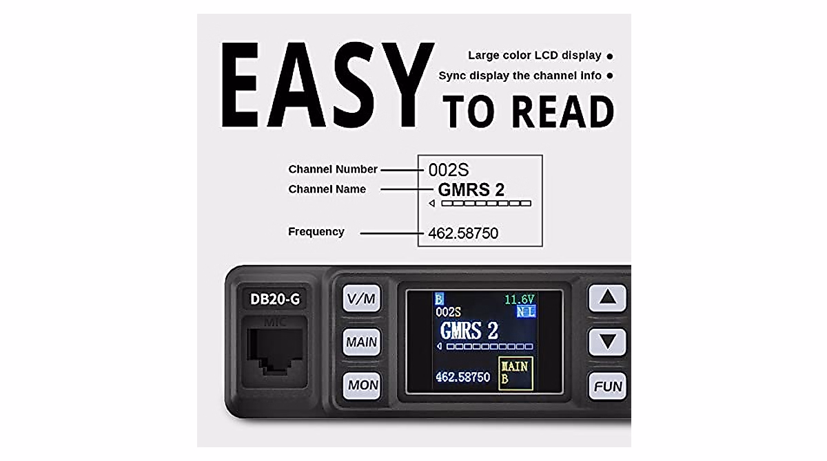 Radioddity DB20-G Mobile Radio for Off-Road & Overlanding | 20W Power
