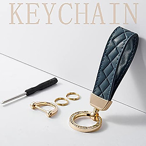 AKIYHIEI for Ford Key Fob Cover with Keychain, Key Shell Case for Ford Edge Escape Expedition Explorer Fusion Mustang Ranger F-150 F-250 Smart 3 4 5 Buttons (Blue)