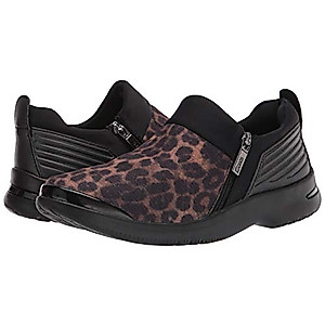 BZees Womens Axis Sneaker,Black,9, Black Leopard Print Fabric