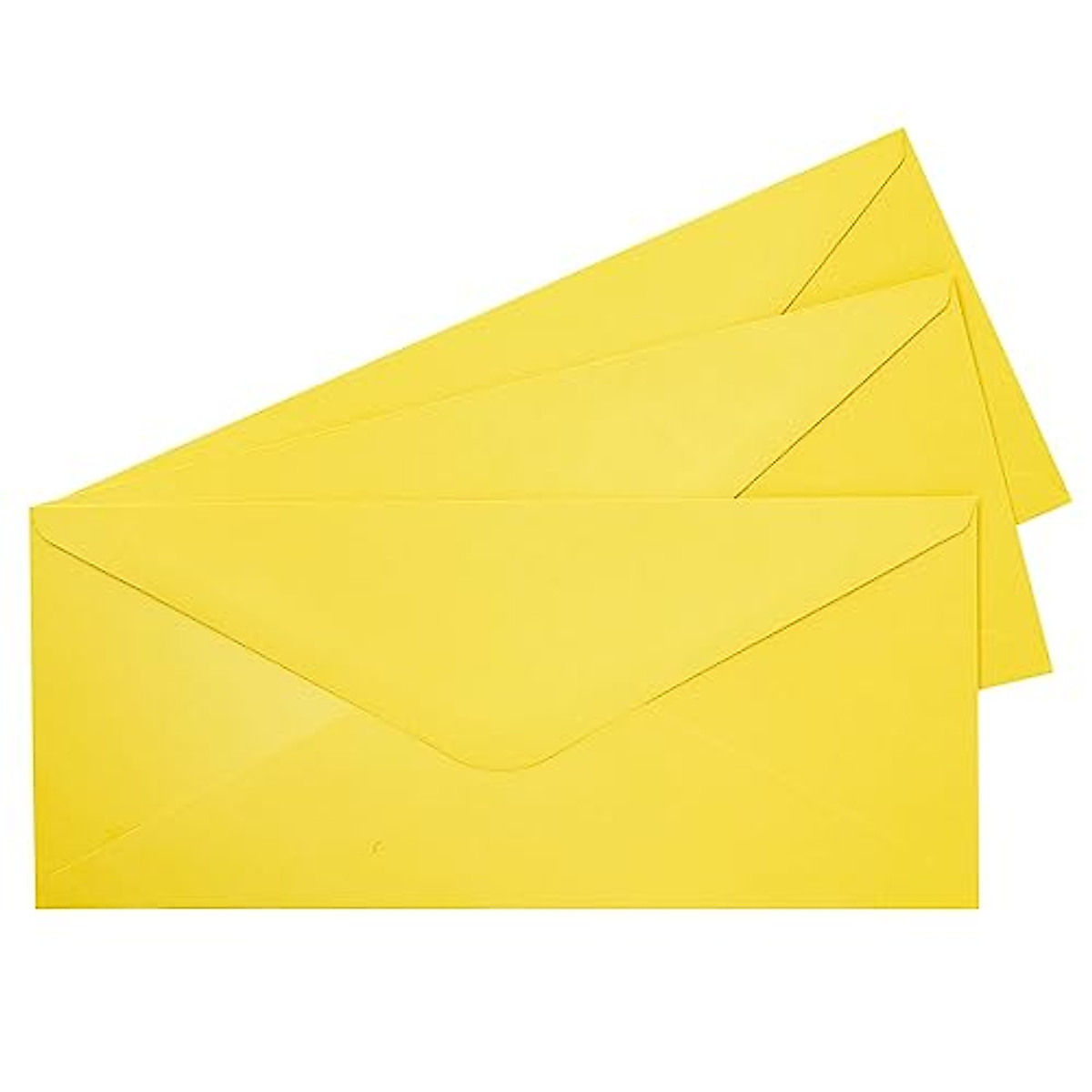 200 Pack #10 Yellow Envelopes Bulk with Gummed Seal for Party Invitation Cards, Mailing Business Letters, Checks (4 1/8 x 9 1/2)