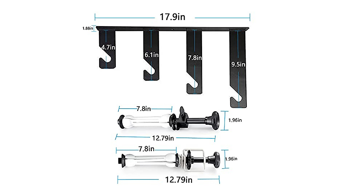 Photography Backdrop Wall Mount Roller System | 4 Rollers