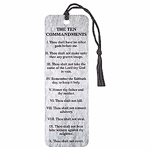 Dicksons The Ten Commandments Grey 6 x 2 Cardstock Tassel Bookmarks Pack of 12