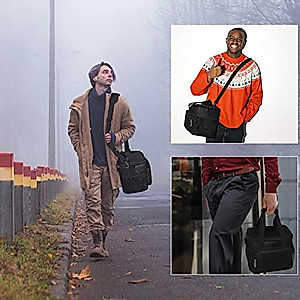 Deosk Lunch Box for Men/Women,Insulated Lunch Bag Cooler Bag,Leak-Proof Large Beach Cooler Adult Lunch Box for Work/Picnic/Travel(M-black)