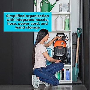 BLACK+DECKER Electric Cold Water Pressure Washer, 2,000 MAX PSI, 1.2 GPM (BEPW2000)