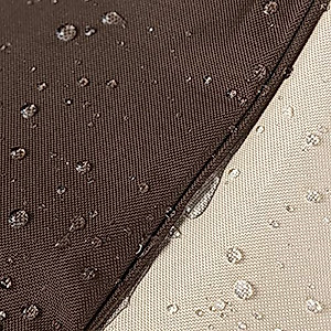 Vailge High Back Patio Chair Cover,Waterproof Outdoor Chair Covers,600D Heavy Duty High-Back Chair Outdoor Patio Furniture Cover - (2 Pack - 35" L x 28W x 35" H, Beige & Brown)