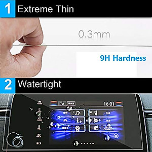 TTCR-II Tempered Glass Screen Protector For Honda CRV EX EX-L Touring 7-Inch Navigation Display [2017-2022], Console Touchscreen Protective Film With 7-Inches, Entertainment GPS Screen Protector Foil