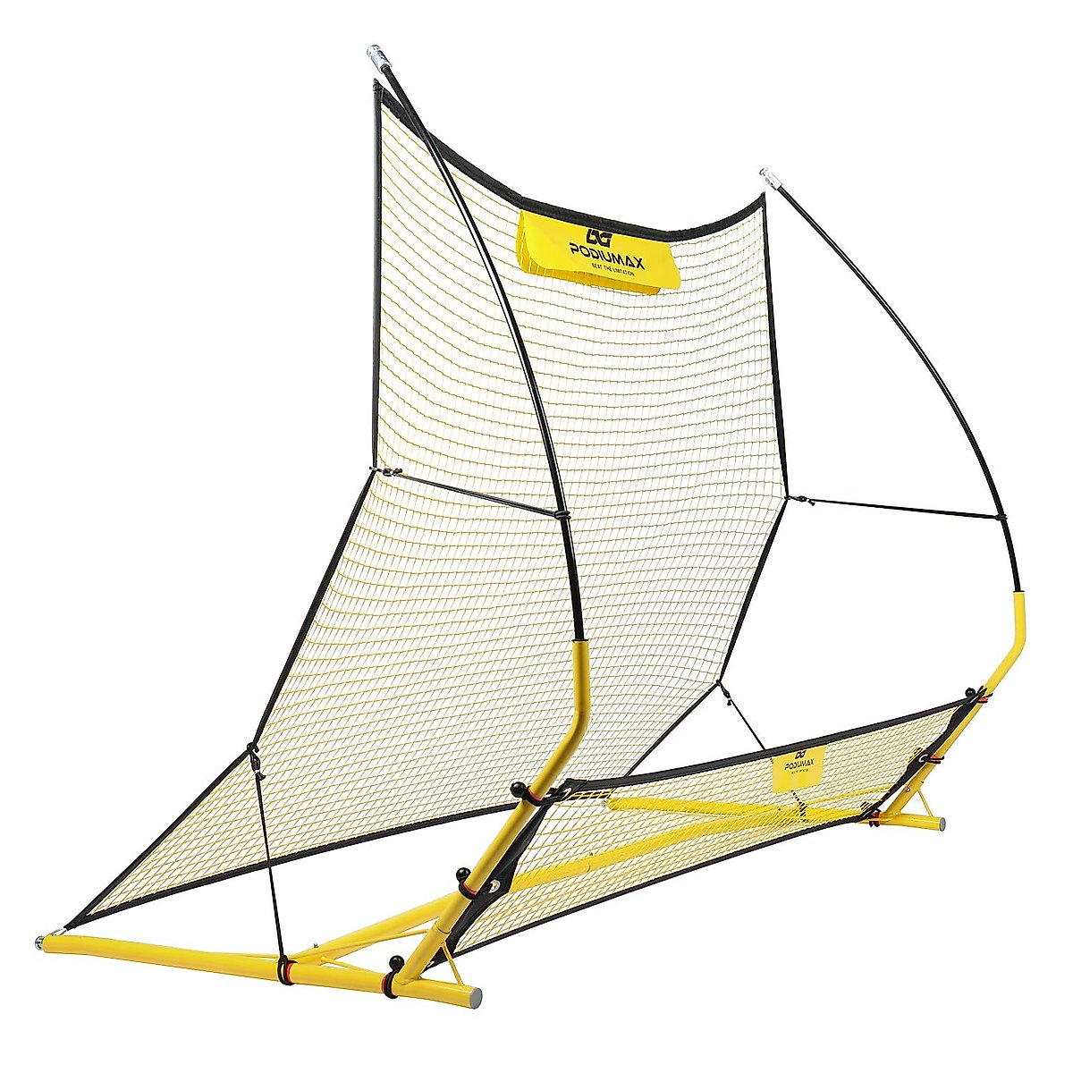 PodiuMax Upgraded Portable Soccer Trainer, 2 in 1 Soccer Rebounder Net to Improve Soccer Passing and Solo Skills, 6ft x 4.7ft