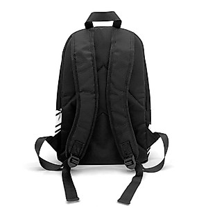 Urcustom Personalized Name Soccer Ball Sports Black Backpack Unisex Bookbag for Boy Girl Travel Daypack Bag Purse 17.7 IN