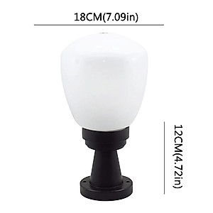 WANQINV Simple Acrylic Pillar Lanterns Outdoor Waterproof Pillar Lights PS Plastic Material Post Light Villa Landscape Lantern Home Door Street Lamp Garden Decorative Column Lamps (White)