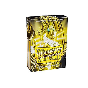 Arcane Tinman Dragon Shield Japanese Size Sleeves – Matte Yellow 60CT - Card Sleeves Smooth & Tough - Compatible with Pokemon, Yugioh, & More– TCG, OCG,ART11114