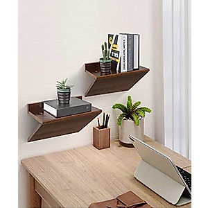 Sivapleso Floating Nightstand Wall Mounted Modern Floating Wood Shelves Bedside Tables Desk for Living Room, Bedroom, Kitchen, Office 13''L x 7''W