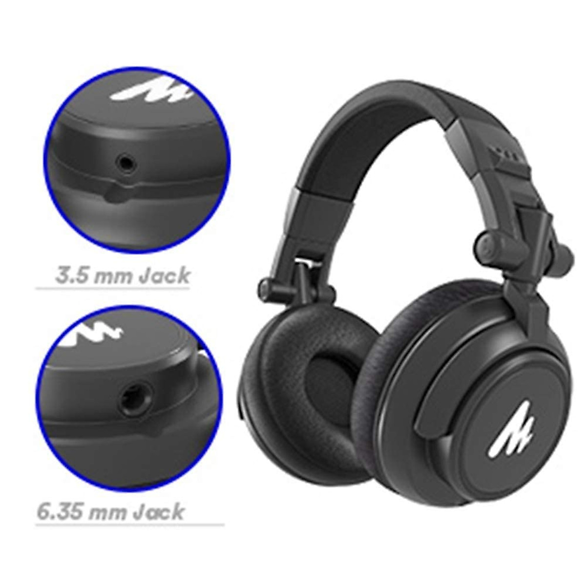 MAONO Podcast Equipment Bundle Audio Interface with Studio Headphone, Maonocaster Lite Portable ALL-IN-ONE Podcast Production Studio with 3.5mm Microphone for Guitar, Live Streaming, PC, Recording