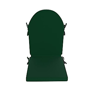 WO Comfortable Seat and Back Cushions for Backyard Garden Adirondack Chairs or Outdoor Patio Seat or Indoor Lounge, UV and Fade Resistant, Water Resistant, (Dark Green)
