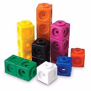 Learning Resources Two-Color Counters, Red/Yellow, Set of 200 & Mathlink Cubes, Educational Counting Toy, Early Math Skills, Set of 100 Cubes
