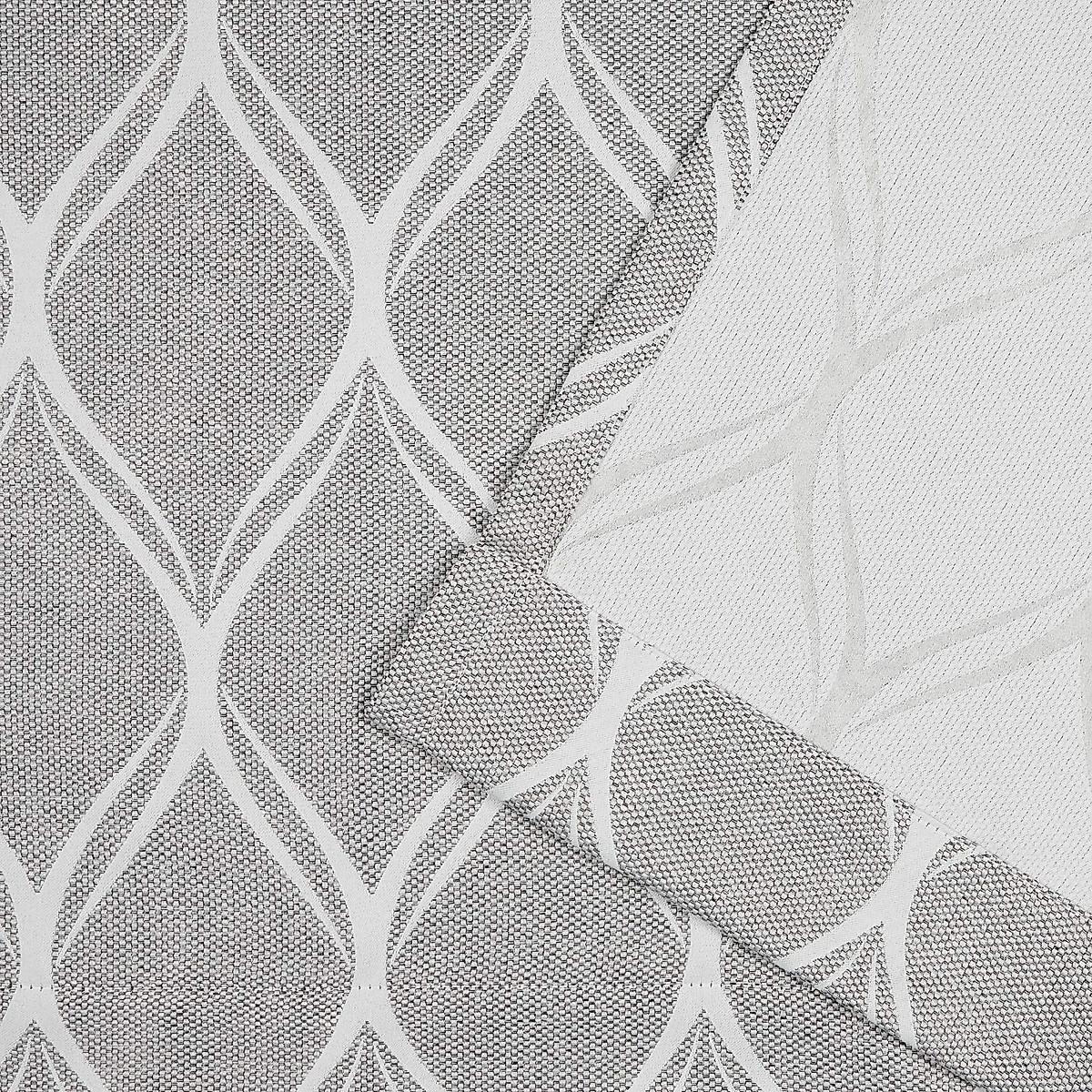 Nicole Miller Circuit Curtain Panel, 52x84, Ash Grey, 2 Panels