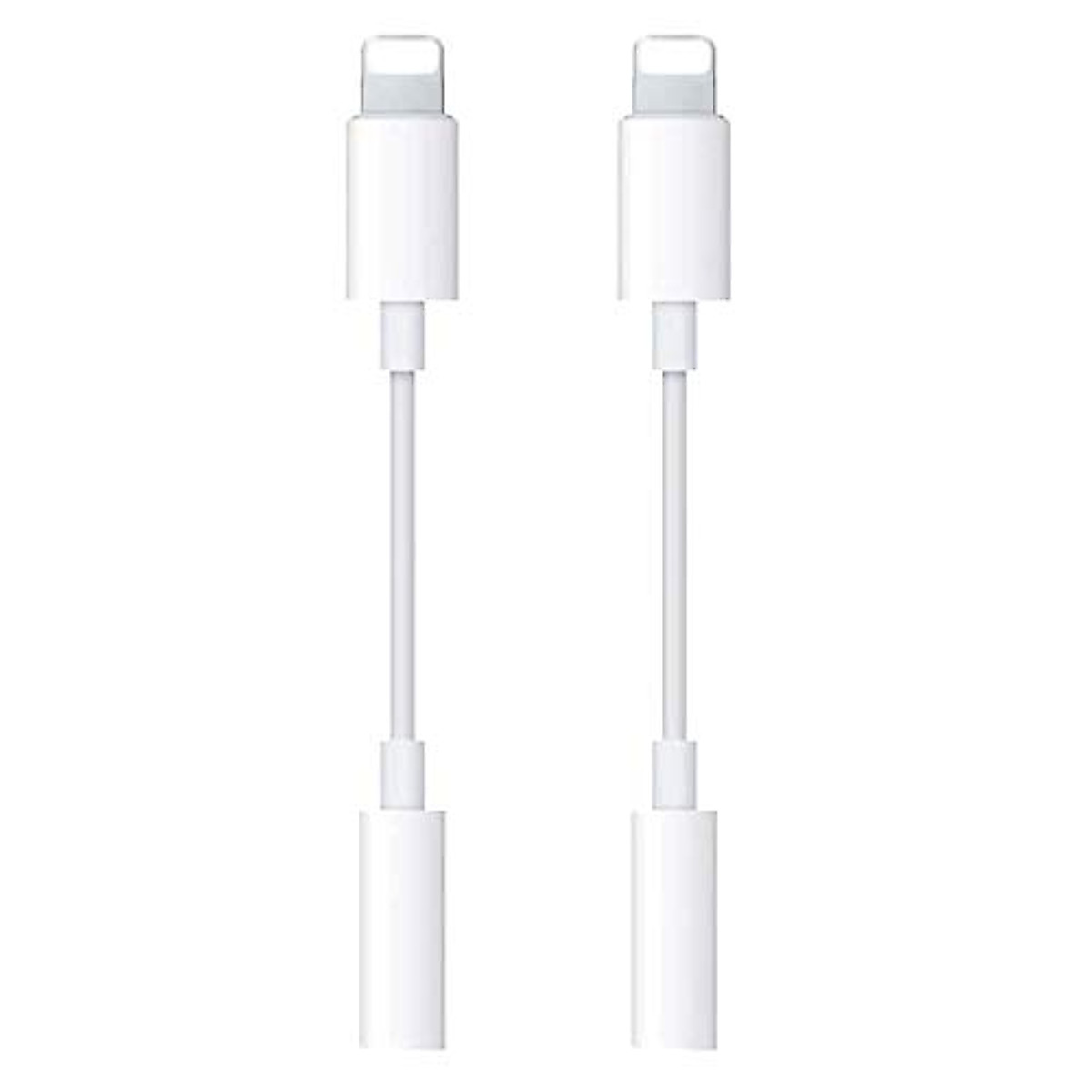 [Apple MFi Certified] 2 Pack Lightning to 3.5 mm Headphone Jack Adapter iPhone 3.5mm Jack Aux Dongle Cable Converter Compatible with iPhone 14 13 12 11 Pro XR XS X 8 7 iPad iPod Support All iOS System