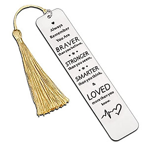 Best Friend Gifts for Inspirational Bookmark Christmas Stocking Stuffers for Kids Men Women Daughter Son Gifts for Birthday Graduation Gifts Back to School for Girls Book Lover Breast Cancer Gifts