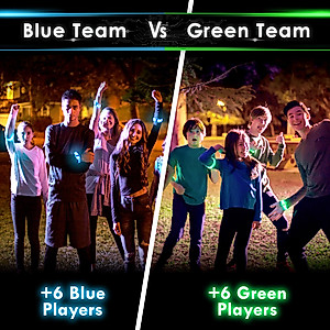 Starlux Games Capture The Flag Redux – Glow-in-The-Dark Bracelet Expansion Set | Adds 12 Players (with 12 LED Bracelets) | Glow in The Dark Games | Sleepover Games | Outdoor Games for Kids