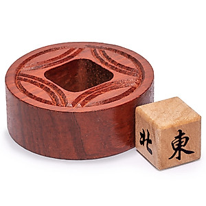 Yellow Mountain Imports Wooden Mahjong Bettor/Wind Indicator - Mahjong Accessory for Chinese or American Mahjong Play