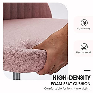 Home Office Chair - Armless Computer Desk Chair Adjustable Cute Modern Task Rolling Chair with Lumbar Support for Make Up,Small Space, Bed Room