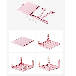 STOBAZA Heel Shoes Double-Layer Slots Bracket Home Footwear Adjustable Space Household Holder Stand Entryway Plastic Liftable Simple Kids Organizing Storage Sneakers Organizer High Saving