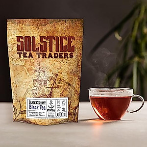 Solstice Blackcurrant Loose Leaf Black Tea (8-Ounce Bulk Bag), Makes 100+ Cups of Fruit-Flavored Black Currant Tea