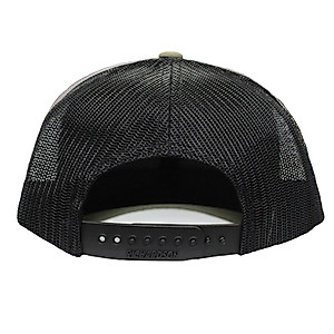 Custom Richardson Trucker Hat Riding Lawn Mower C Embroidery Business Name Polyester Baseball Mesh Cap Snaps - Loden/Black, Personalized Text Here