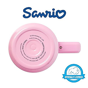 Silver Buffalo Sanrio Hello Kitty Waving Stainless Steel Tumbler with Handle and Straw, Fits in Standard Cup Holder, 40 Ounces