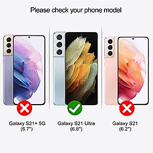 JZASES Case for Galaxy S21 Ultra, 2 in 1 Magnetic Detachable Wallet Case, PU Leather Phone Case Cover with Card Holder for Samsung Galaxy S21 Ultra, Blue