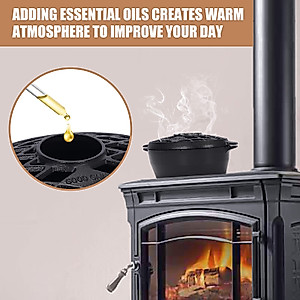 G Good Gain Wood Stove Steamer,Fireplace Humidifier,Cast Iron Humidifier for Stove, Matte Black Finish, Rust Resistant, Lattice Top, 2.5 Quart Capacity,Wood Burning Stove Indoor Decorative