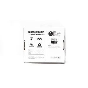 Skull & Co. JoyGrip for Nintendo Switch OLED, OG Switch Joy-Con Controller: Rechargeable Handheld Joystick Remote Control Holder with Interchangeable Grips - OLED White