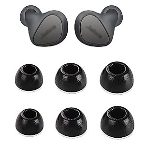 Rqker Foam Ear Tips Compatible with Jabra Elite 3 in Ear Earbuds, 3 Pairs S/M/L Sizes Replacement Memory Foam Ear Tips Earbud Tips Eartips Compatible with Jabra Elite 3, Black SML