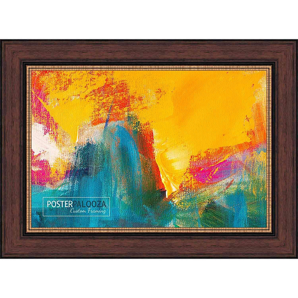 Poster Palooza 16x20 Traditional Walnut Complete Wood Picture Frame with UV Acrylic Plexiglass, Foam Board Backing & Hardware Included