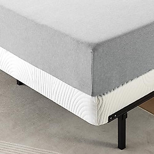 ZINUS No Assembly Metal Box Spring, 4 Inch White Mattress Foundation, Sturdy Metal Structure, Full