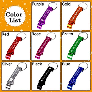 10pcs Custom Bottle Opener Keychain in Bulk, Personalized Bear Opener Engraved with Logo Text,Customized Aluminum Bottle Opener for Business Wedding Party Favors Gifts Black