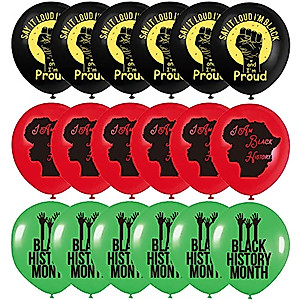 Black History Month Balloons Party Decoration - African BHM Worthwhile Commemoration National Party Balloons Decoration