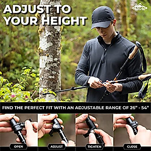 Cascade Mountain Tech Trekking Poles Blue Cork