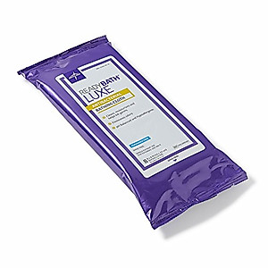 Medline ReadyBath LUXE Antibacterial Body Cleansing Cloths Wipes, Fragrance Free, Extra Thick Wipes (8 Count Pack, 24 Packs)