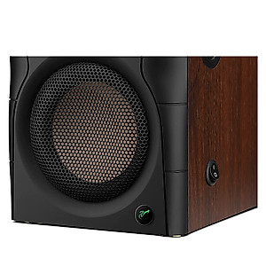 HiVi-Swans D200 Bluetooth Powered Bookshelf Speakers - Studio Monitor Speakers - Computer Speakers for TV/Turntable/PC/Monitor - 5 Inch Near Field Desk Speakers 260w RMS - Wood Grain