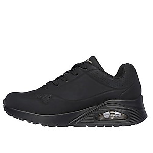 Skechers womens Skecher Street Women's Uno - Stand on Air Sneaker, Black/Black, 9 US