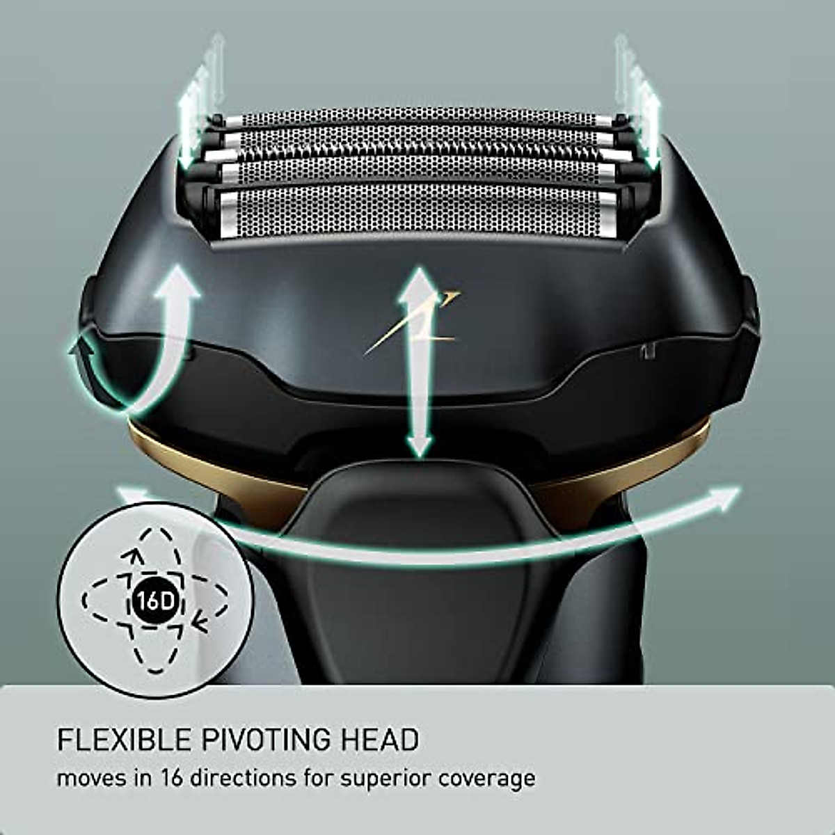 Panasonic ARC5 Electric Razor for Men with Pop-up Trimmer, Wet Dry 5-Blade Electric Shaver with Intelligent Shave Sensor and 16D Flexible Pivoting Head - ES-LV67-K (Black)