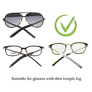 UPIONIC Silicone Glasses End Tip Grips, Anti-Slip Eyeglass Ear Sock Pieces Tube Sleeve, Silicone Elastic Comfort Eyeglasses Retainer for Thin Temples(6 Pairs,Black&White)