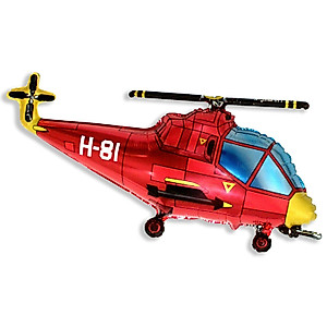 Helicopter Balloon 26" Foil Balloon - Red