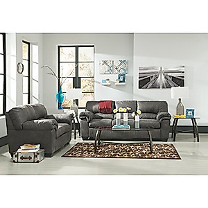 Signature Design by Ashley Bladen Faux Leather Upholstered Sofa, Gray