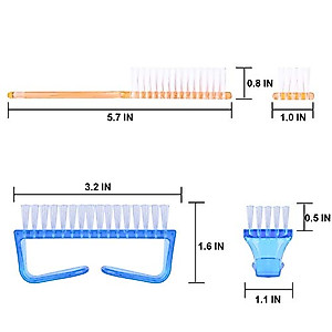 Handle Grip Nail Brush, Hand Fingernail Scrub Cleaning Brushes for Toes and Nails Cleaner, Pedicure Scrubbing tool kit for Men and Women 10 Pack (Multicolor)