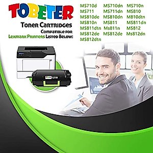 ToBeter MS810 Remanufactured High Yield Toner Cartridge for Lexmark 521H 52D1H00 for MS710 MS711 MS810 MS810n MS810dn MS811 MS811dn MS812 MS710dn MS710n MS711dn MS810de MS810dtn Printer(Black, 1 Pack)