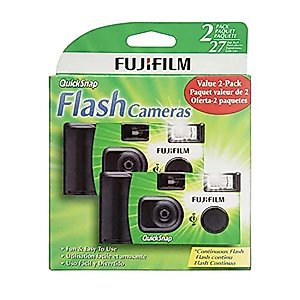Fujifilm QuickSnap Flash 400 Disposable 35mm Camera (Pack of 2)