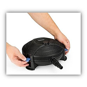 Aquascape 95110 Biological and Mechanical Submersible Pond Filter, small piece of pipe or 3/4-inch threaded fitting, Black