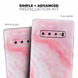 DesignSkinz Marbleized Pink Paradise V6 Protective Vinyl Decal Wrap Skin Cover Compatible with The Samsung Galaxy S20 (Screen Trim & Back Glass Skin)